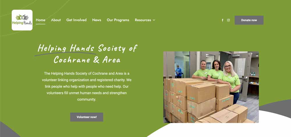 Helping Hands Website | Thomas Yee Designs